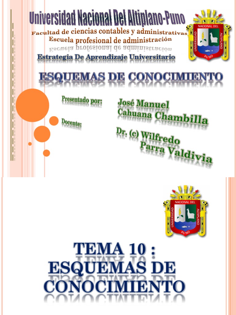 Esquemas de Conocimiento en Aprendizaje | PDF | Palabra | Aprendizaje