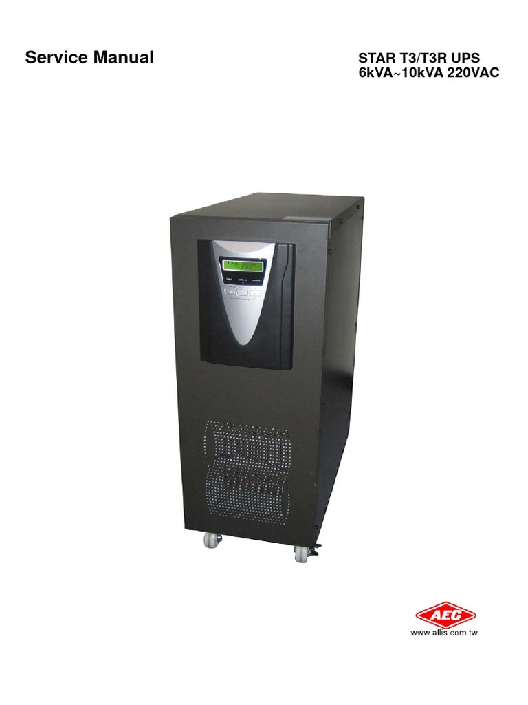ST3 6kVA 10kVA UPS Service Manual | PDF | Direct Current | Power Inverter