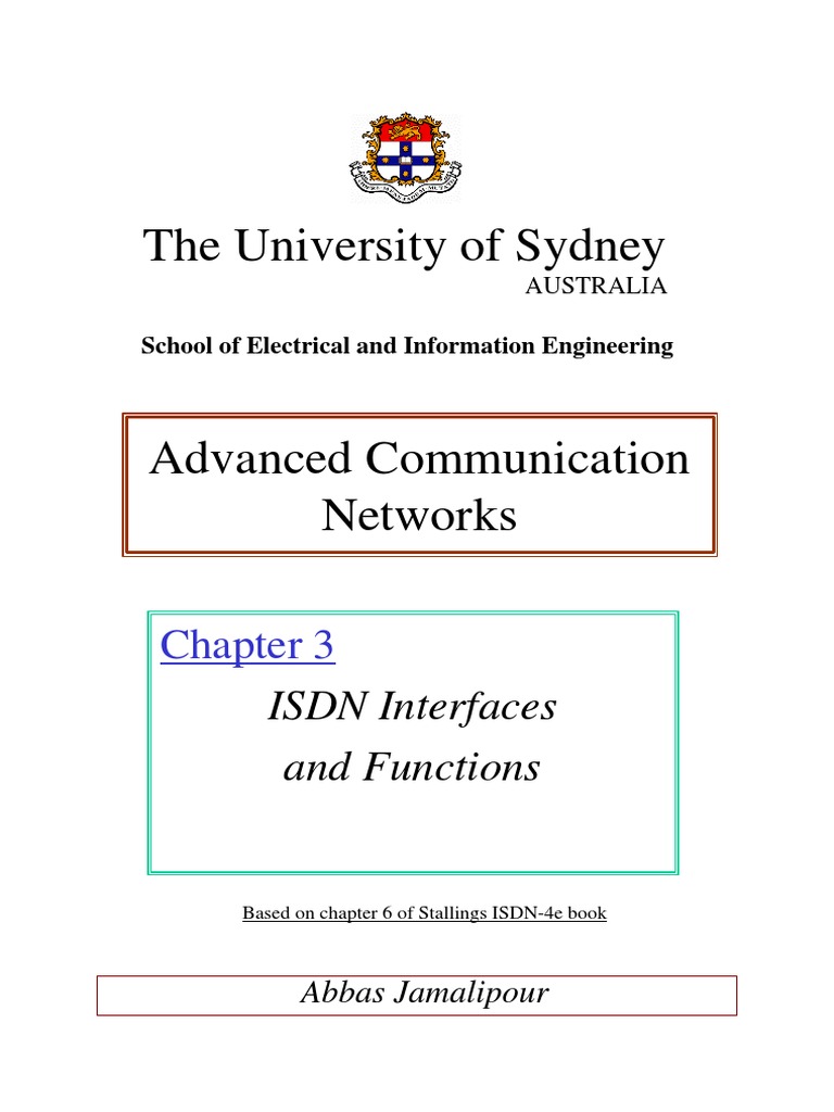 The University of Sydney: ISDN Interfaces and Functions | PDF | Packet ...