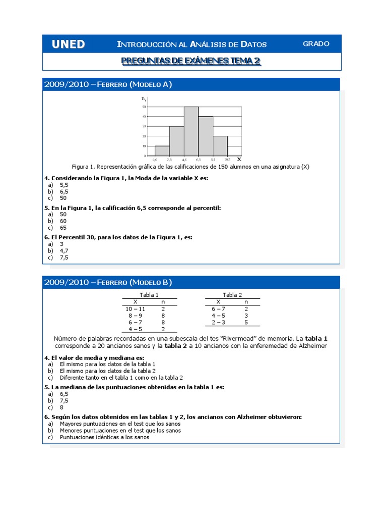 Análisis de Datos: Ejercicios y Modelos | PDF | Mediana | Análisis ...