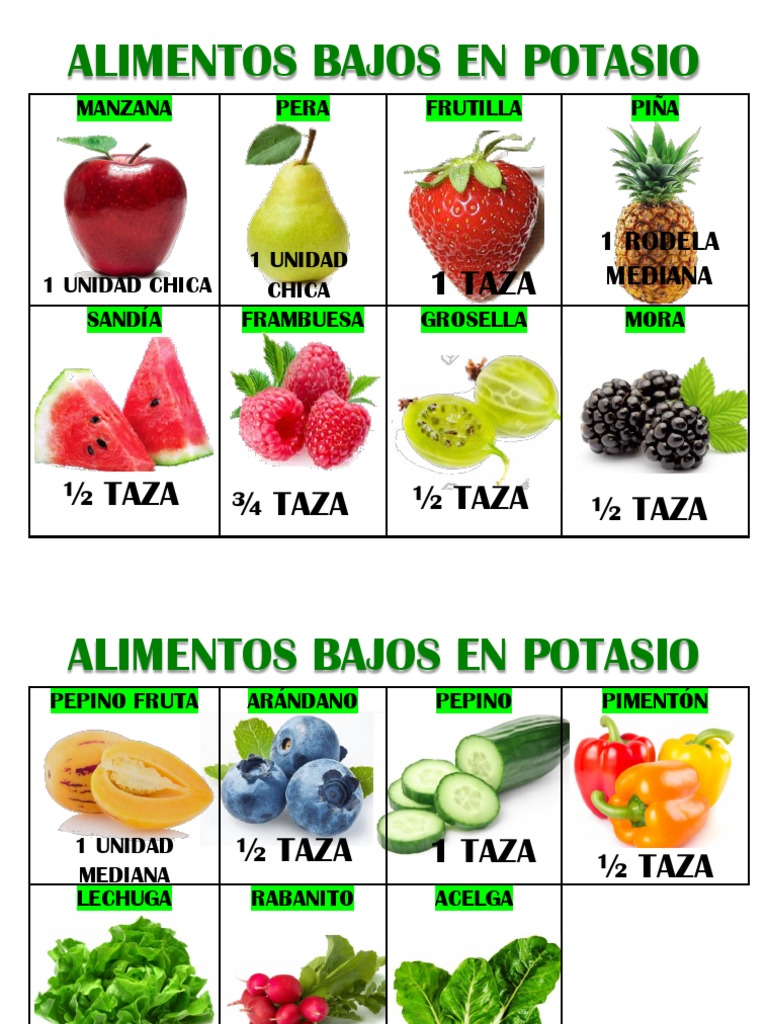 Alimentos Bajos En Potasio: 1 Taza