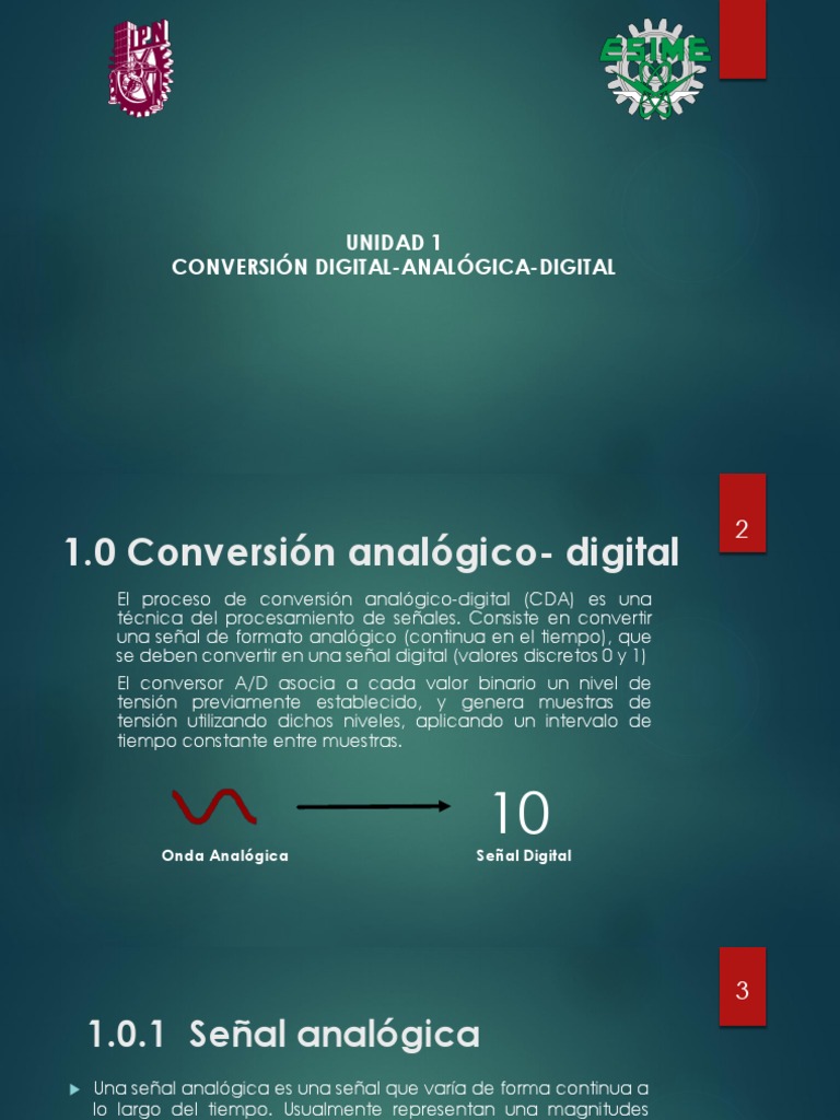 Conversión Digital - Analógica Digital | PDF | Convertidor digital a analógico | Conversor ...