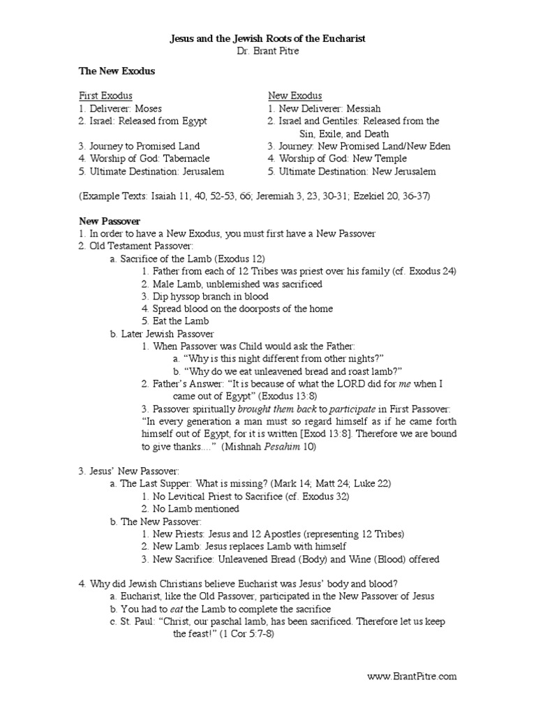 Jesus and The Jewish Roots of The Eucharist | PDF | Passover | Book Of ...
