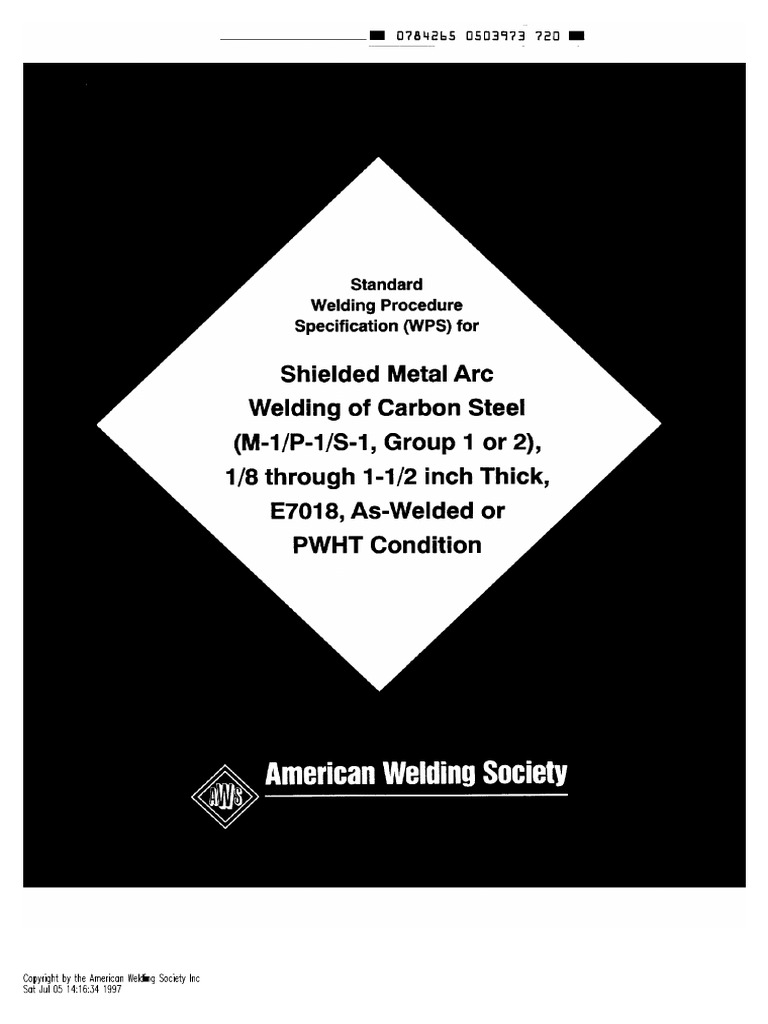 Standard WPS AWS B2 (1) .1-1-016-94 PDF | PDF