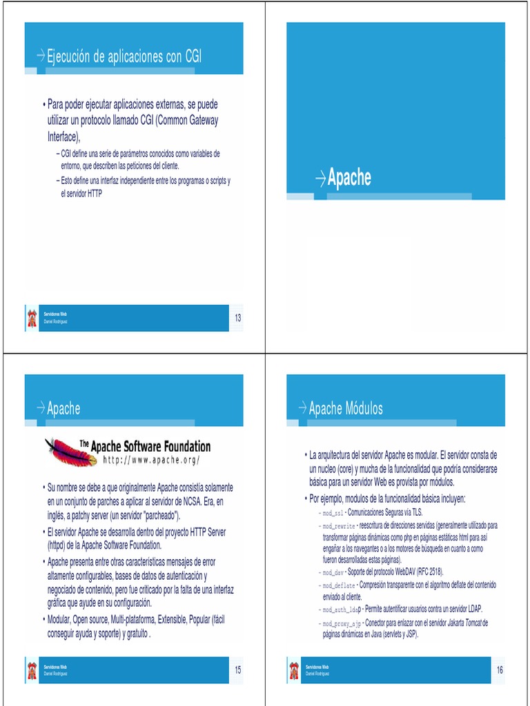 Servidores W | PDF | Servidor HTTP Apache | Redes de computadoras