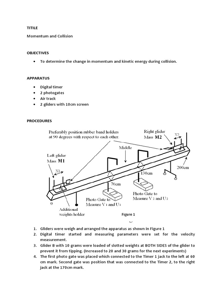 Physic Lab Report 4 PHY130 Uitm | PDF | Collision | Momentum