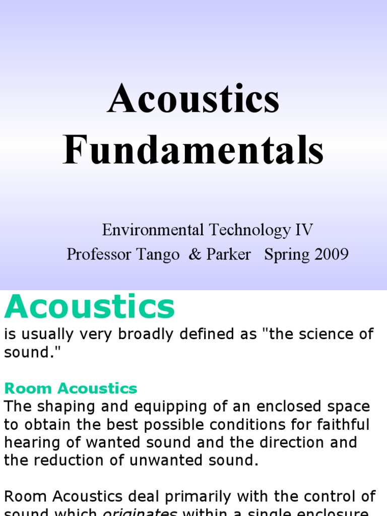 Understanding Room Acoustics Basics | PDF | Sound | Acoustics