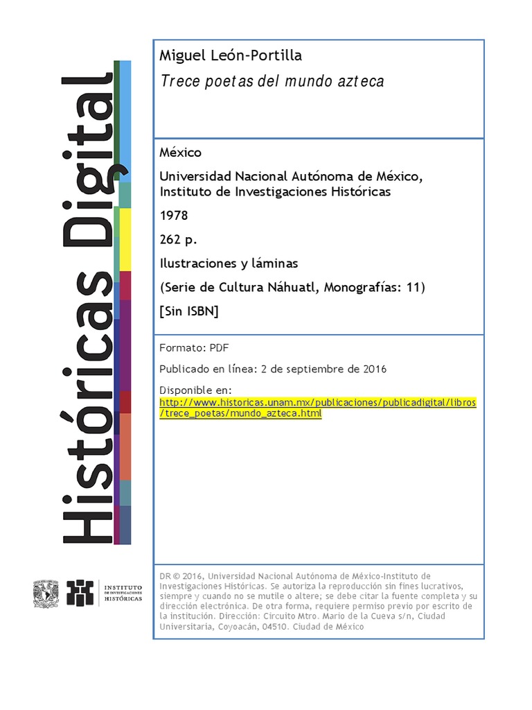 Poesía Del Mundo Azteca - Nezahualcóyotl de Tezcoco | PDF | Ciencias ...