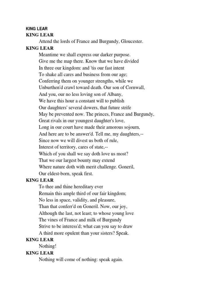 King Lear Gavin | PDF