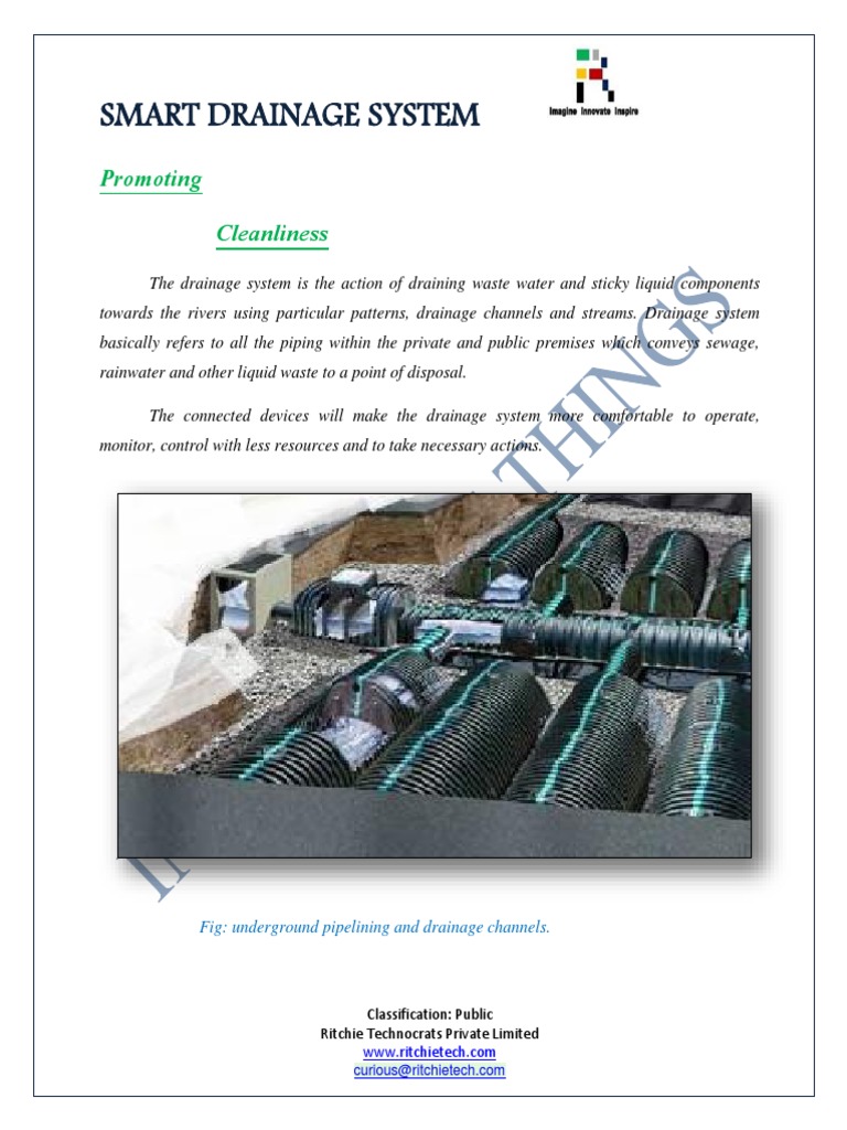 Iot Smart Drainage System By Naveenkumar Ganji Pdf Drainage Drinking Water