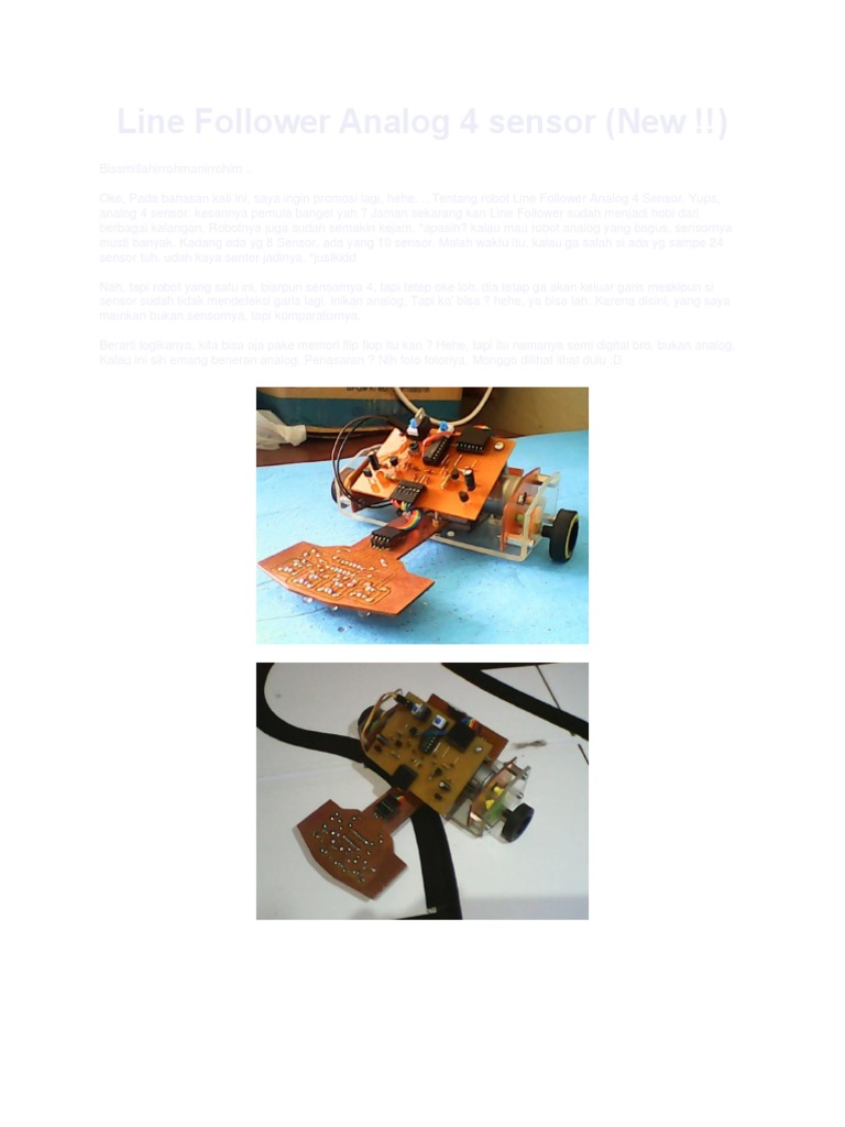Robot Line Follower Analog 4 Sensor | PDF