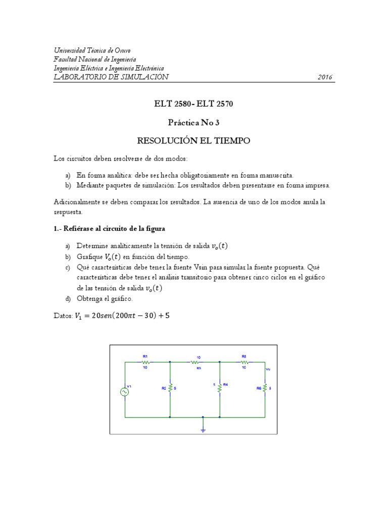 Problemas para Elt 2580 Elt 2570 Tiempo 1 | PDF