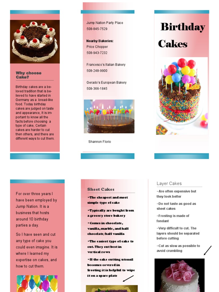 Cake Brochure | PDF | Cakes | Baking
