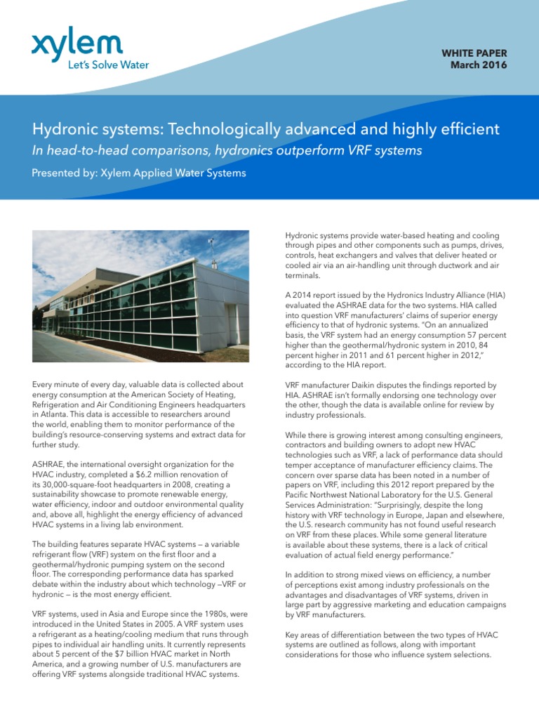 Hydronic Systems: Technologically Advanced and Highly Efficient | PDF ...