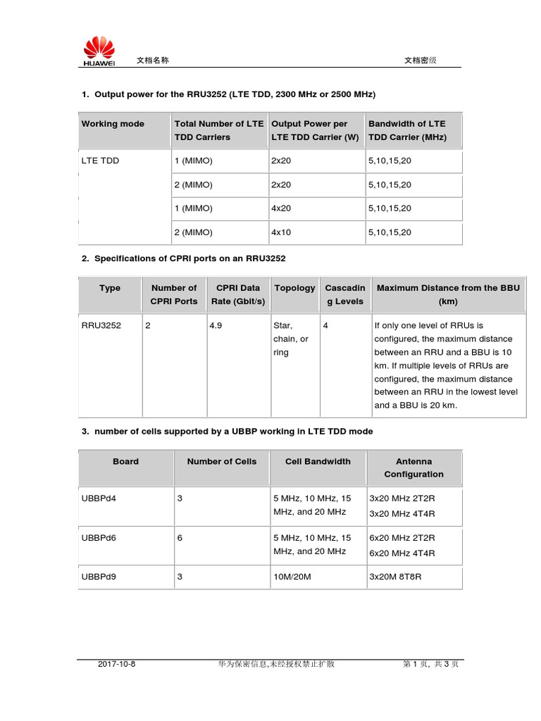ENodeB Specification | PDF | Mimo | Duplex (Telecommunications)