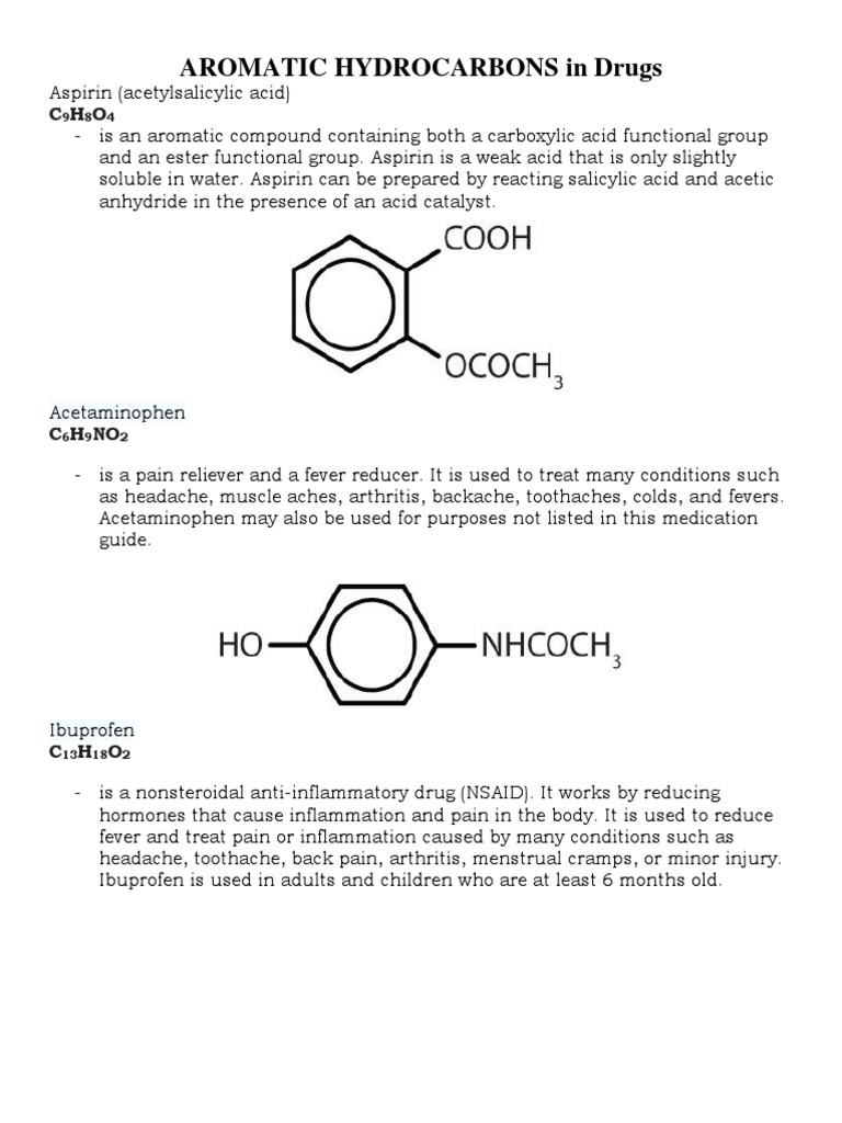 Aromatic Hydrocarbons in Drugs | PDF | Wellness