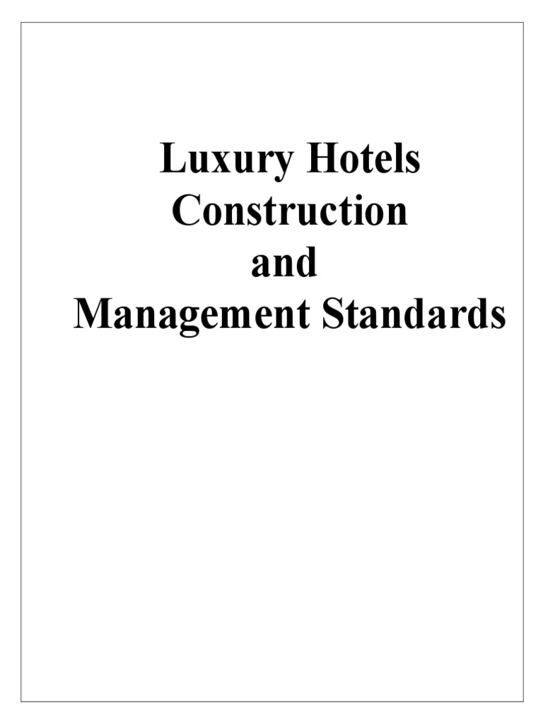 Luxury Hotels Manual | PDF | Business