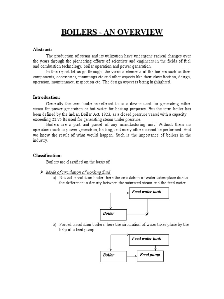 Boilers - An Overview | PDF | Boiler | Heat Transfer