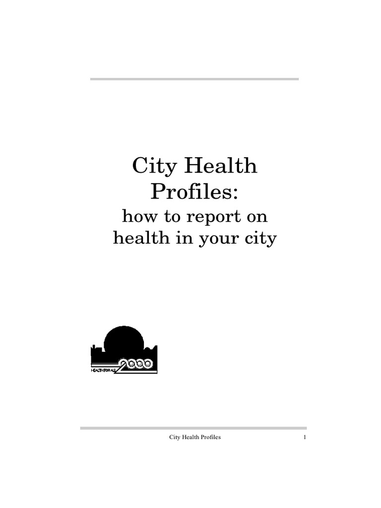City Health Profiles:: How To Report On Health in Your City | PDF ...