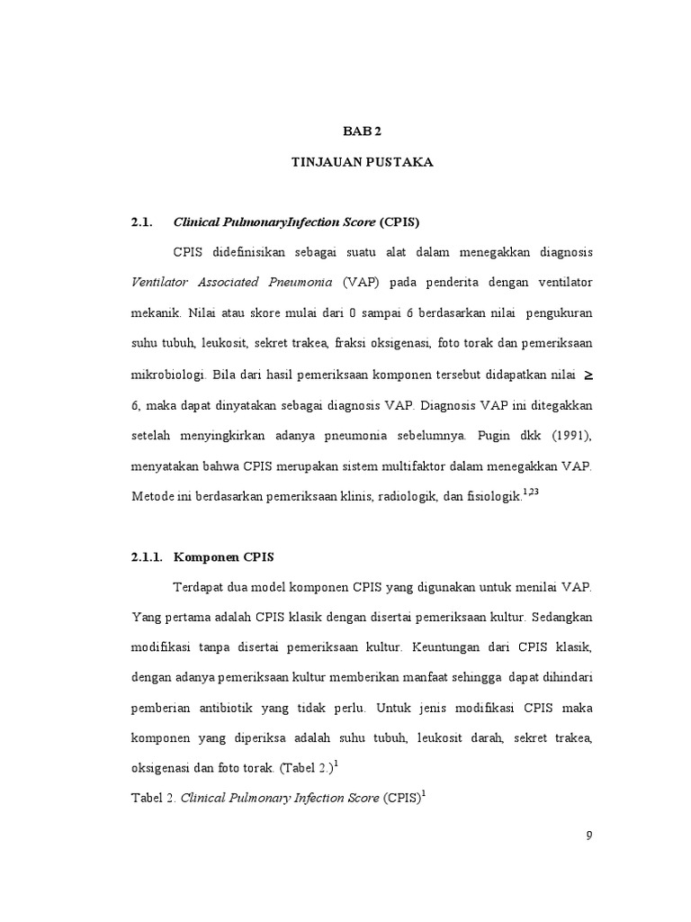 Skor Pemeriksaan CPIS PDF | PDF