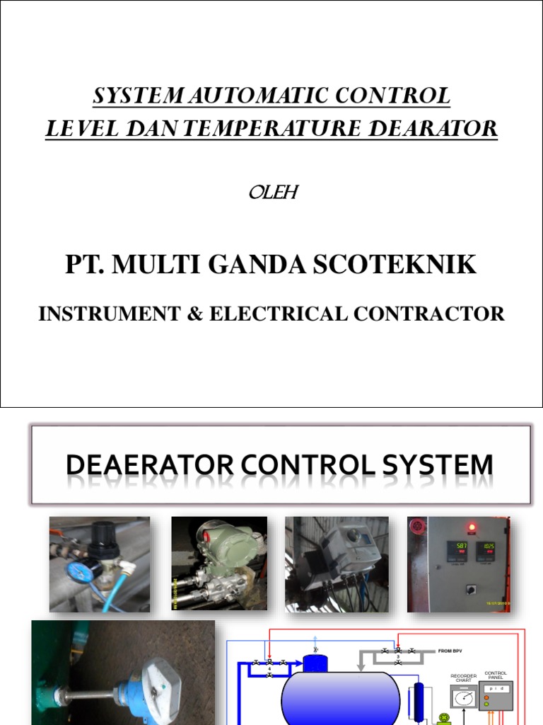 System Automatic Control Level Dan Temperature Dearator: Pt. Multi Ganda Scoteknik | PDF