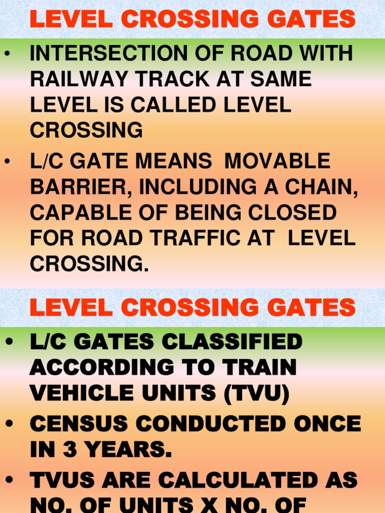 LEVEL CROSSING GATES Indian Railways | PDF
