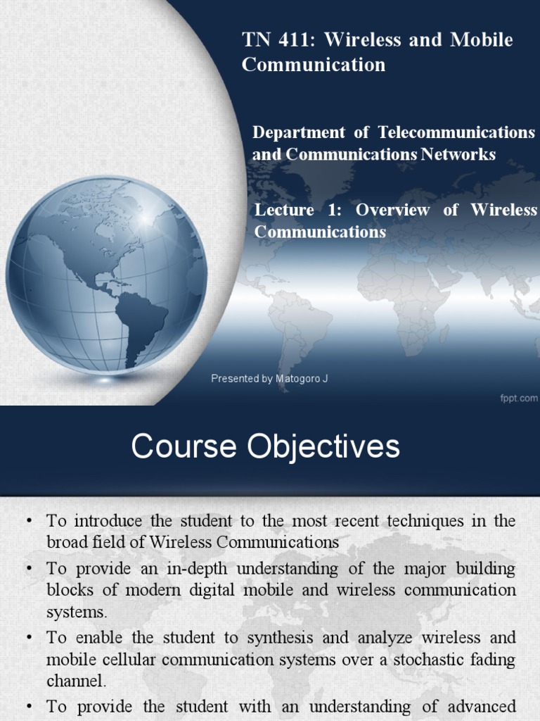 Wireless Communication Notes | PDF | Wireless | Telecommunication