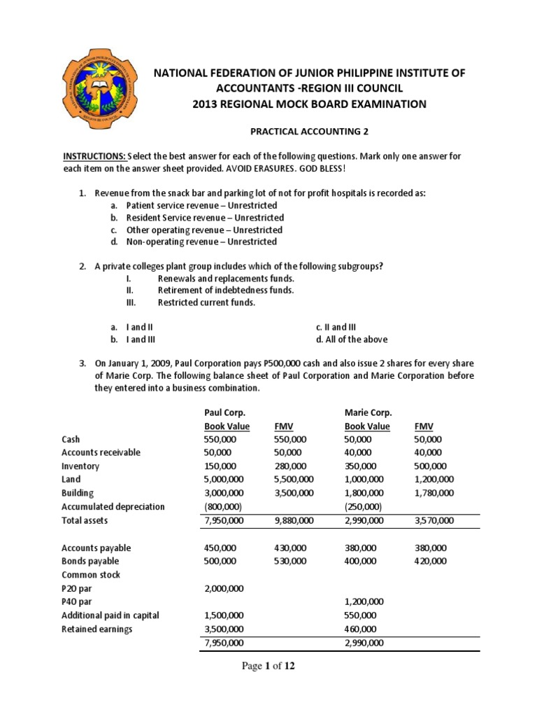 Practical Accounting 2 (P2) | PDF | Book Value | Debits And Credits