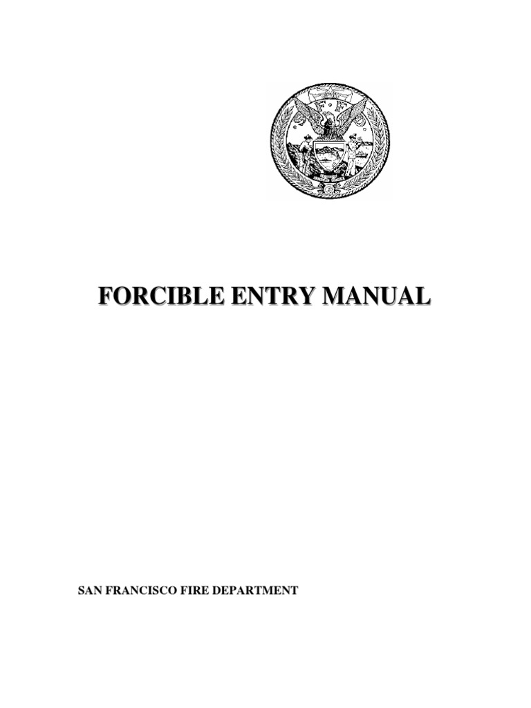 Forcible Entry Manual | PDF | Door | Knife