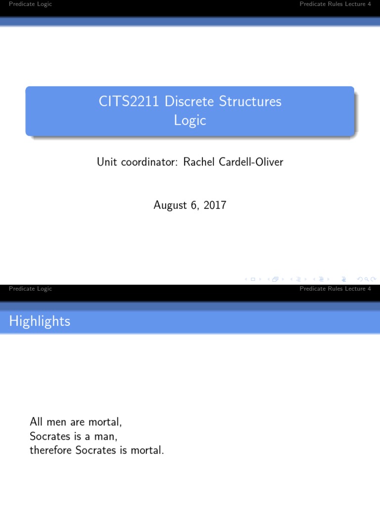 Understanding Predicate Logic Concepts | PDF | First Order Logic | Interpretation (Logic)