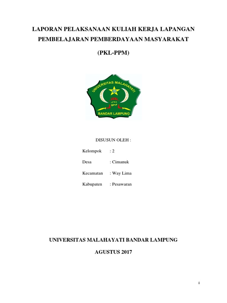 Cover Laporan KKL-PPM | PDF