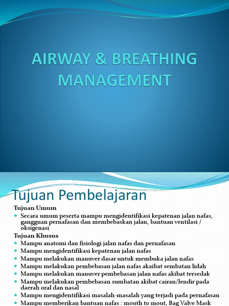 Airway & Breathing Management | PDF