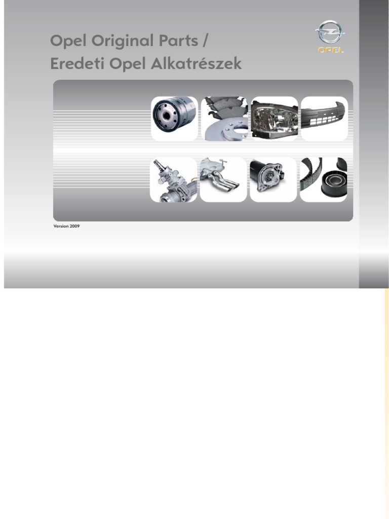 Catalog Coduri Piese Originale Opel. | PDF