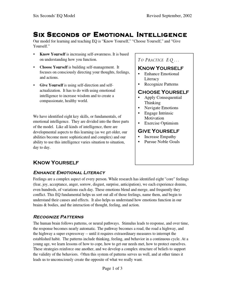 Eq Model | PDF | Thought | Empathy