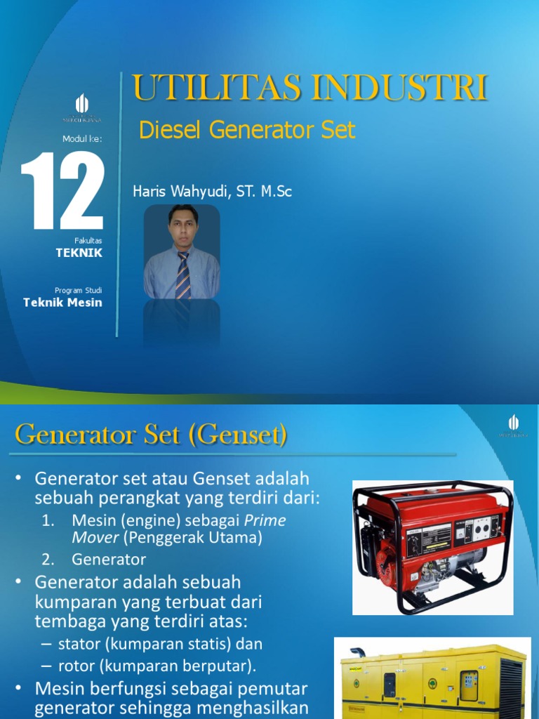 PPT-MODUL 12 Diesel Generator Set | PDF