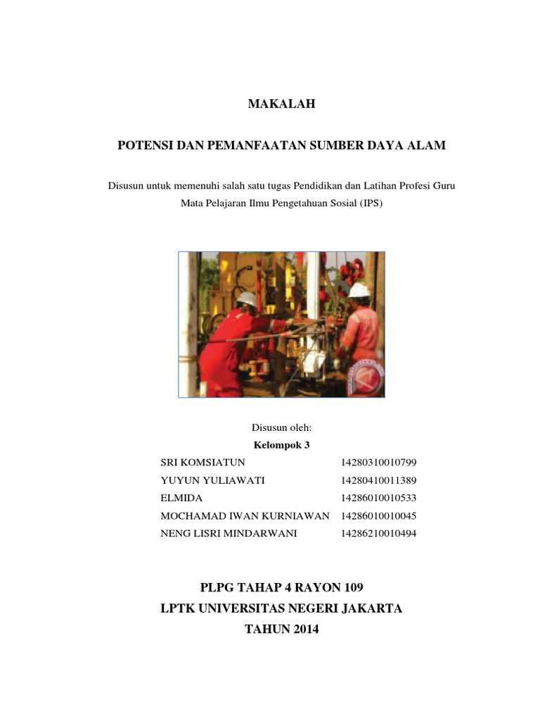 Makalah Potensi Dan Pemanfaatan Sumber dAYA | PDF Makalah Potensi Dan Pemanfaatan Sumber dAYA | PDF