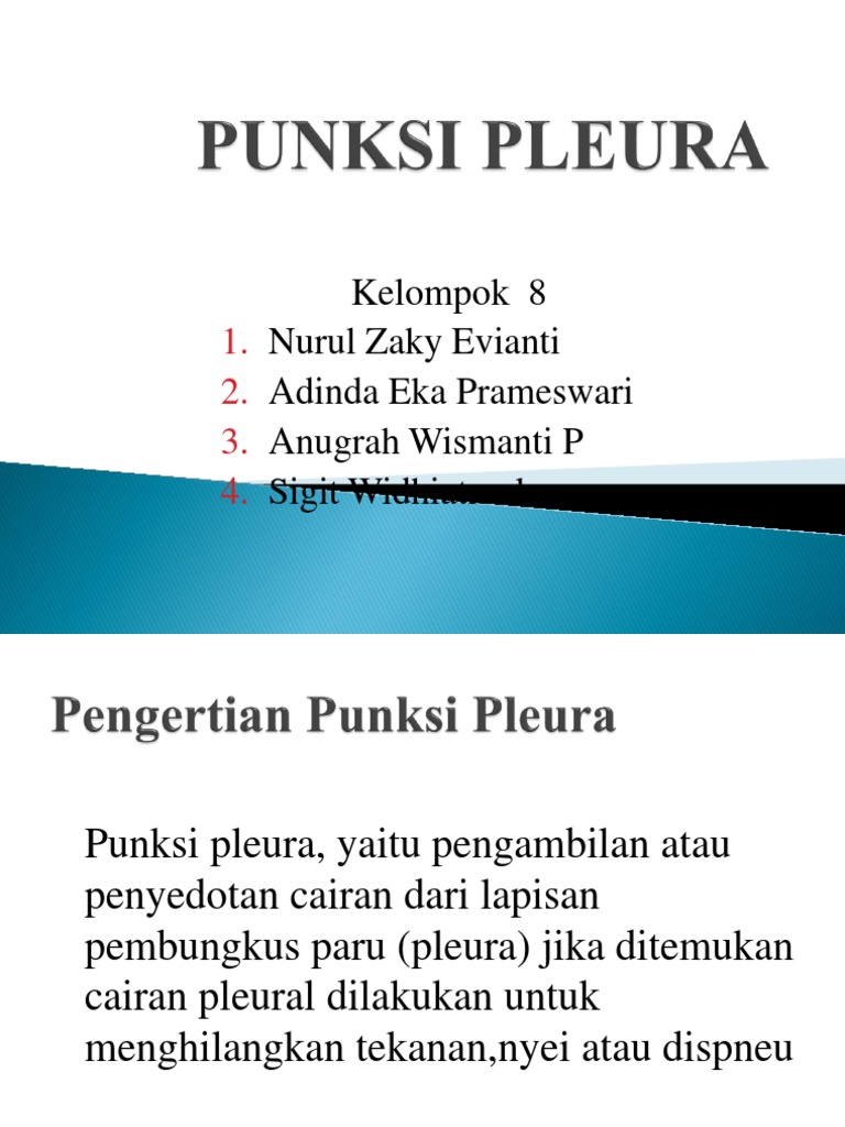 Punksi Pleura | PDF