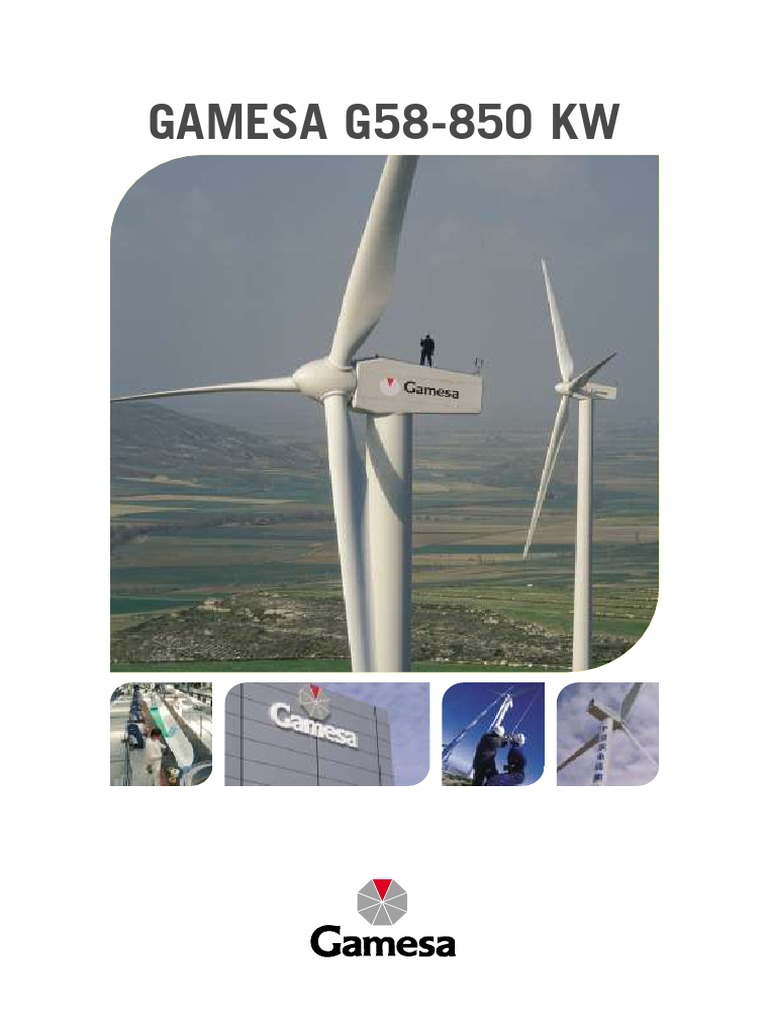 Gamesa G58 850kw | PDF | Wind Turbine | Electric Generator