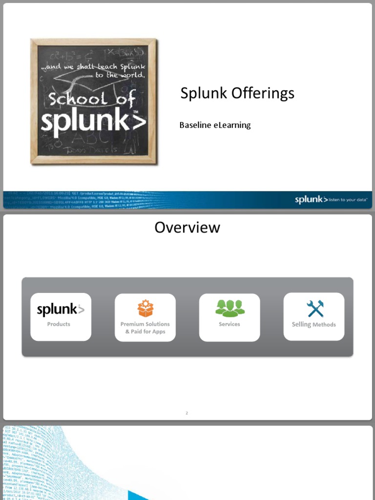 Splunk Offerings Baseline ELearning PDF Sep 2016 | PDF | Cloud Computing | Analytics