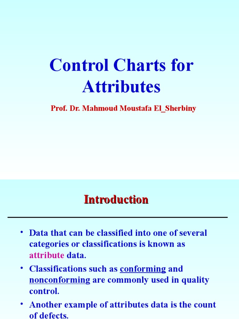 Chap06 Control Charts For Attributes | PDF | Sample Size Determination ...