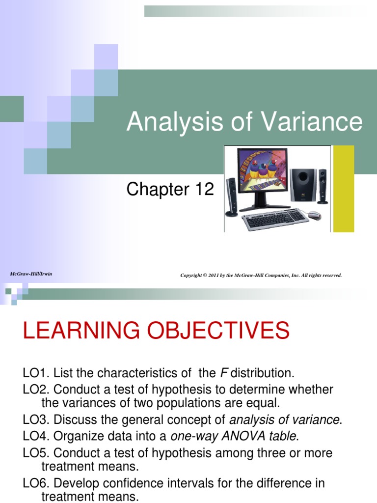 Chap012 Analysis of Variance | PDF | Analysis Of Variance | Statistical ...