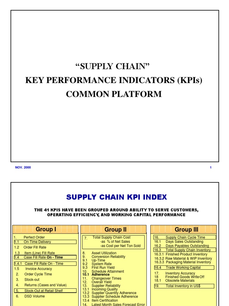 KPI Proposal | PDF | Inventory | Reliability Engineering