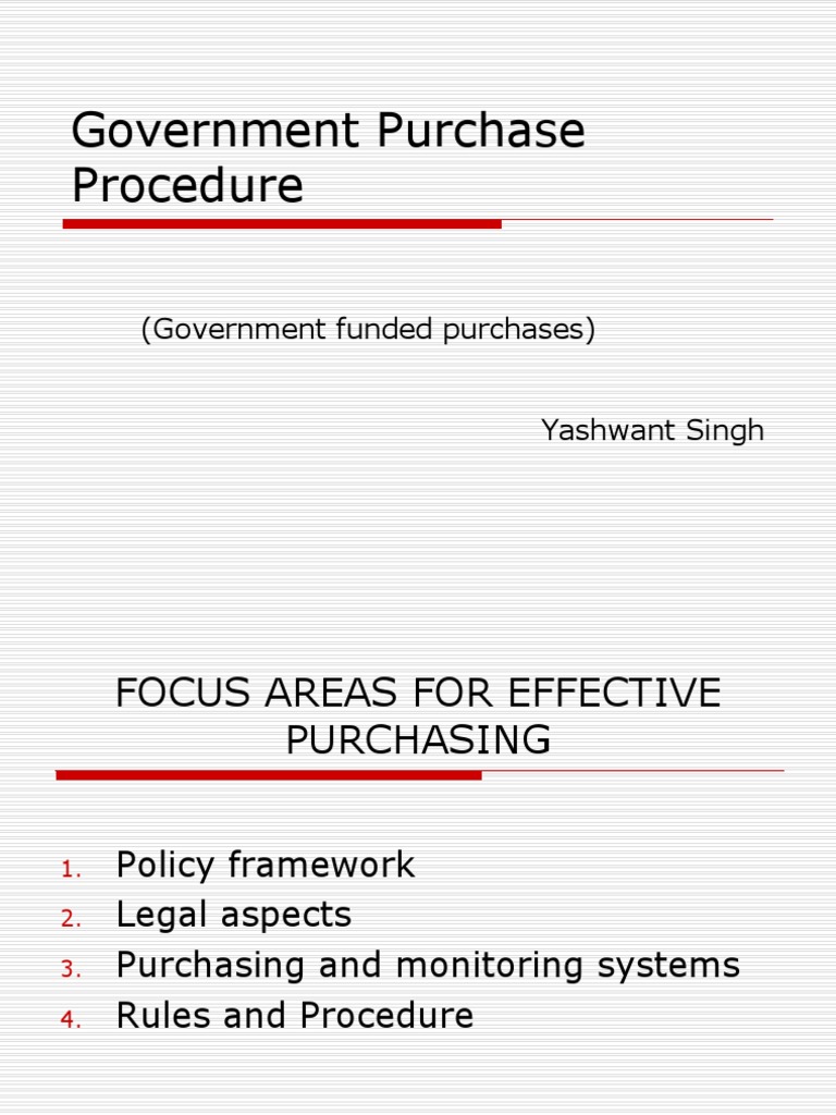 Government Purchase Procedures Guide | PDF | Procurement | Business