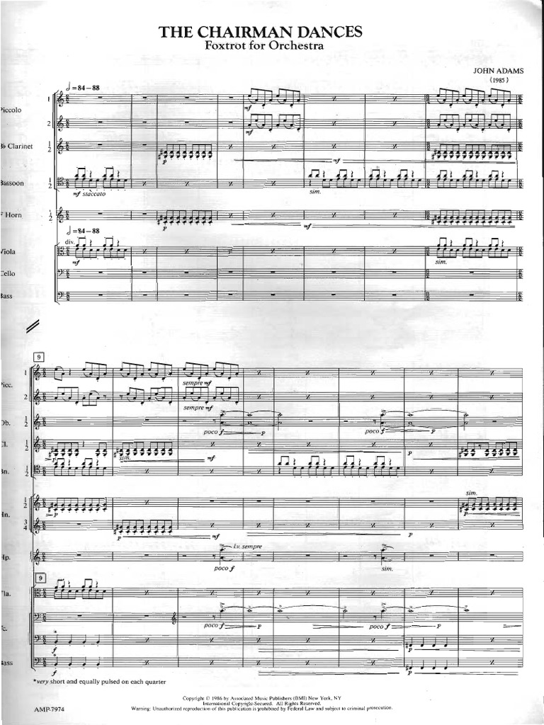 Adams John Chairman Dances PDF | PDF