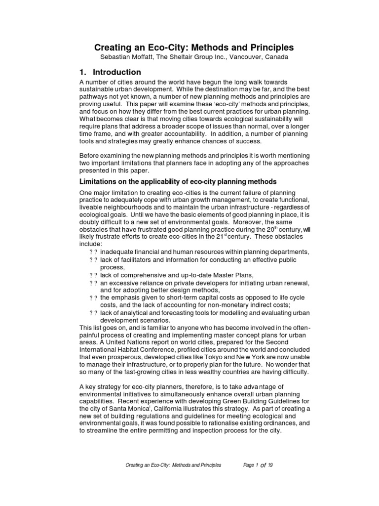 ECO-City Planning Methods and Tools | PDF | City | Sustainability