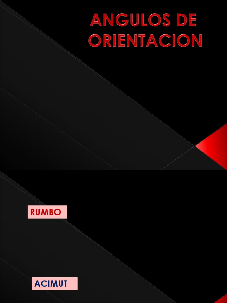 Angulos de Orientacion | PDF | Azimut | Navegación