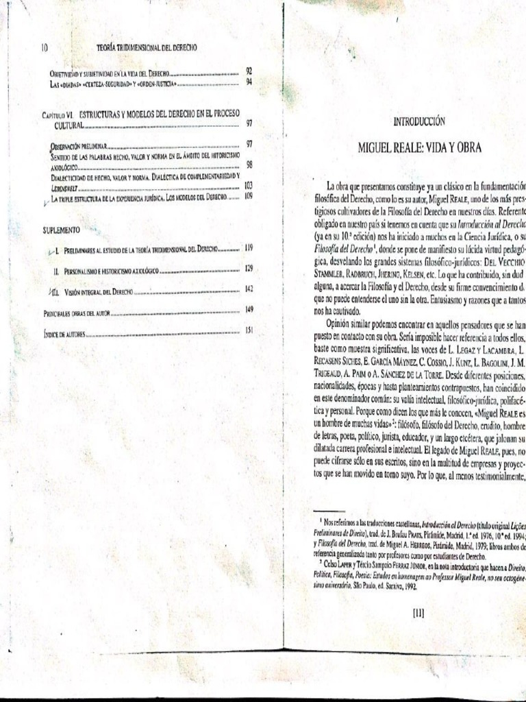 Teoria Tridimensional Del Derecho - Miguel Reale | PDF