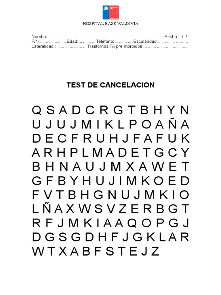 Test de Cancelacion | PDF