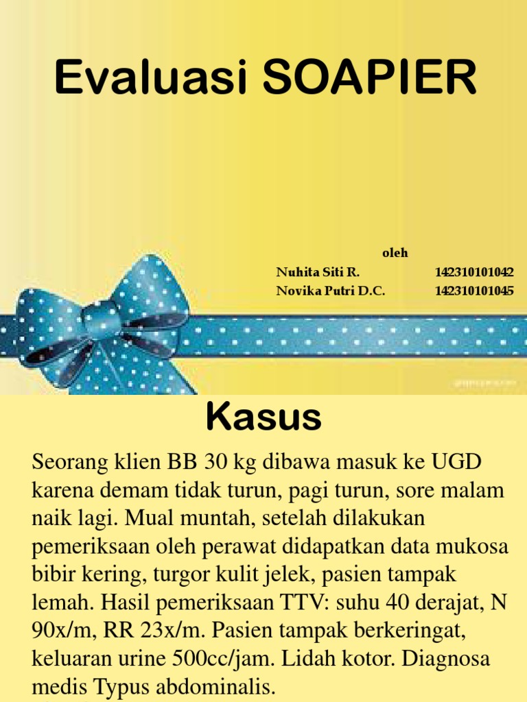 Evaluasi SOAPIER | PDF