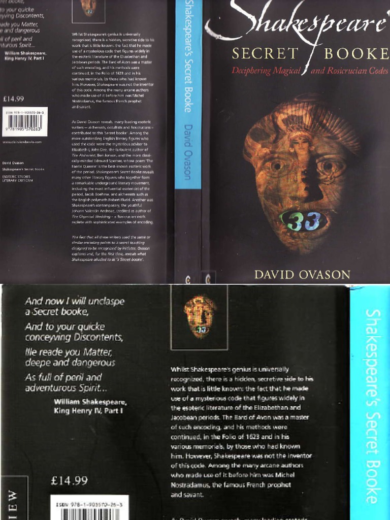 Shakespeare's Secret Booke Deciphering Magical and Rosicrucian Codes | PDF